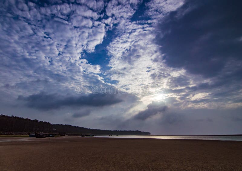 Sunrise Over Beach of Talsari Stock Photo - Image of talsari, beach ...