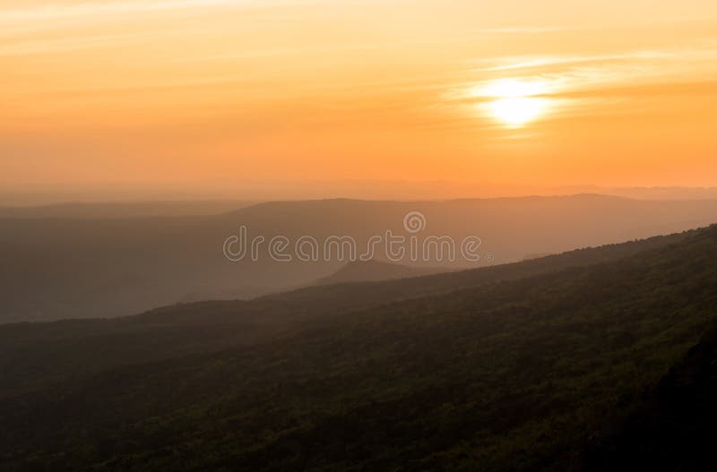 Sunrise Over Black Forest Mist Stock Photo - Image of blue, high: 64809046