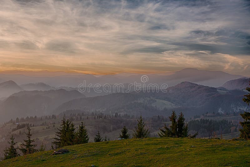 Sunrise Over Black Forest Mist Stock Image - Image of outdoor, morning ...