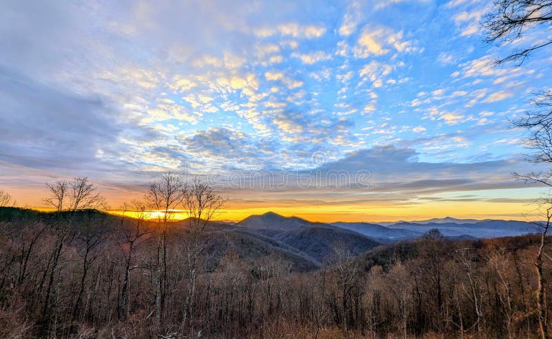 Sunrise Over the Blue Ridge Mountains in Fall Stock Photo - Image of ...