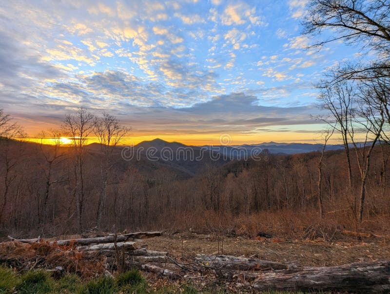 Sunrise Over the Blue Ridge Mountains in Fall Stock Image - Image of ...