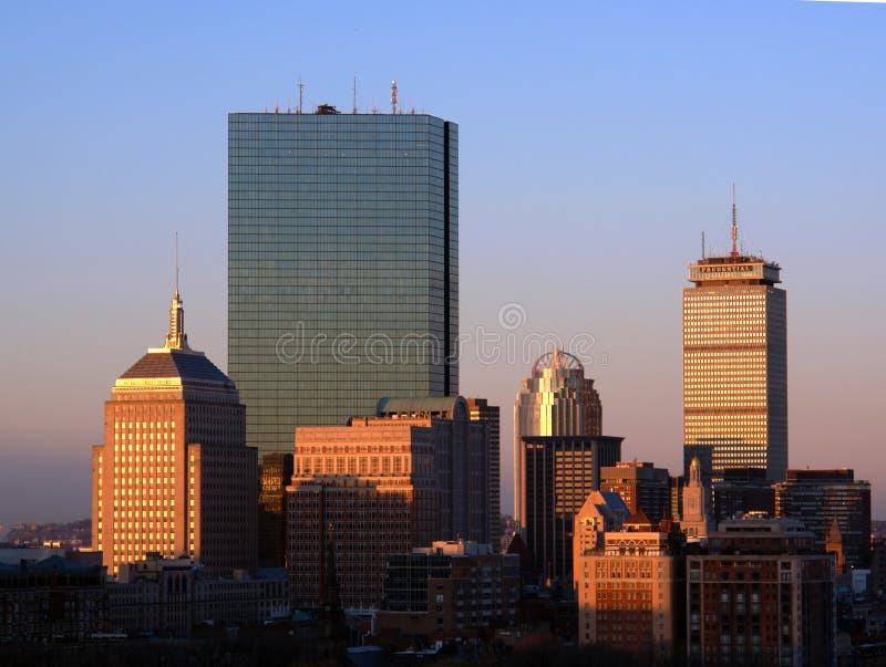 Sunrise over Boston stock photo. Image of america, highrise - 2028478