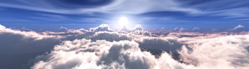 Sunrise Over the Clouds. Sunset Over the Clouds. the Moon in the Clouds ...