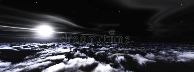 Sunrise Over the Clouds. Sunset Over the Clouds. the Moon in the Clouds ...