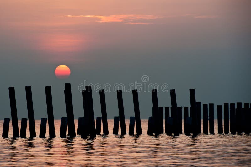 Sunrise Over the Construction Piling Stock Image - Image of ... Sunrise Over the Construction Piling Stock Image - Image of ...