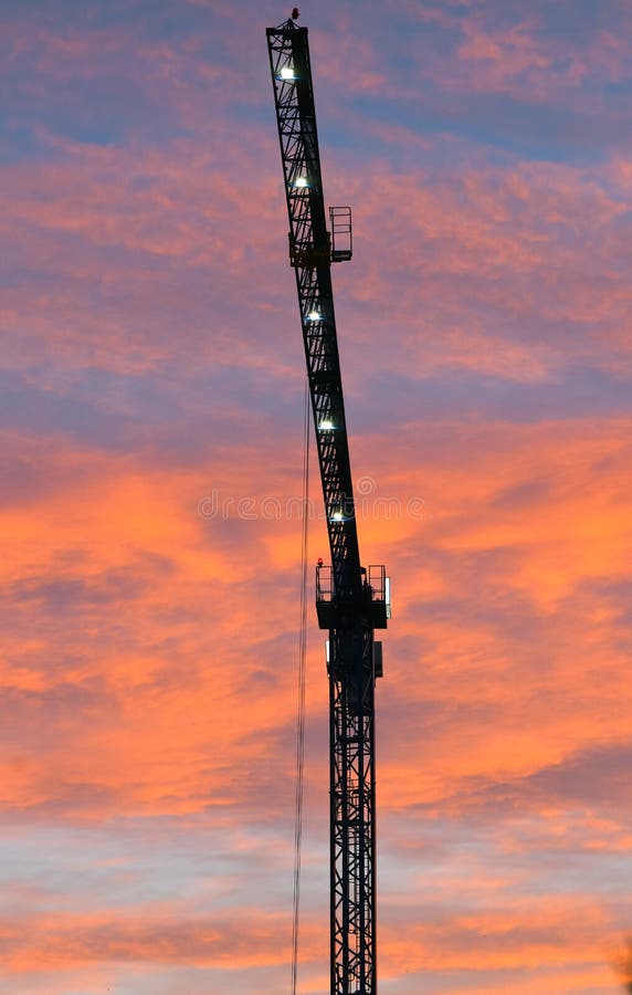 Sunrise Over a Construction Site with Amazing Dramatic Sky. Stock Image ... Sunrise Over a Construction Site with Amazing Dramatic Sky. Stock Image ...