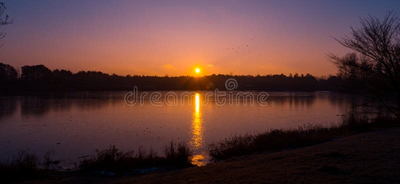 Sunrise stock image. Image of dusk, sunrise, denmark - 82885263