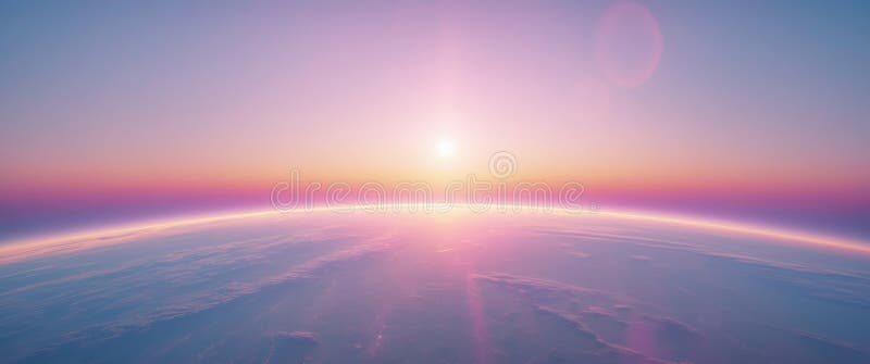 Sunrise Over the Earth , Copy Space Concept for Wallpaper or Background ...