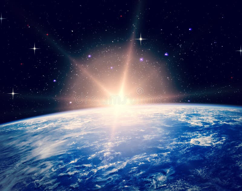 Sunrise Over the Earth. the Elements of this Image Furnished by NASA ...