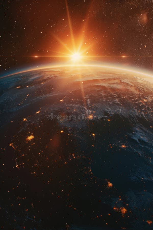 Sunrise over Earth stock image. Image of earth, atmospheric - 383251781
