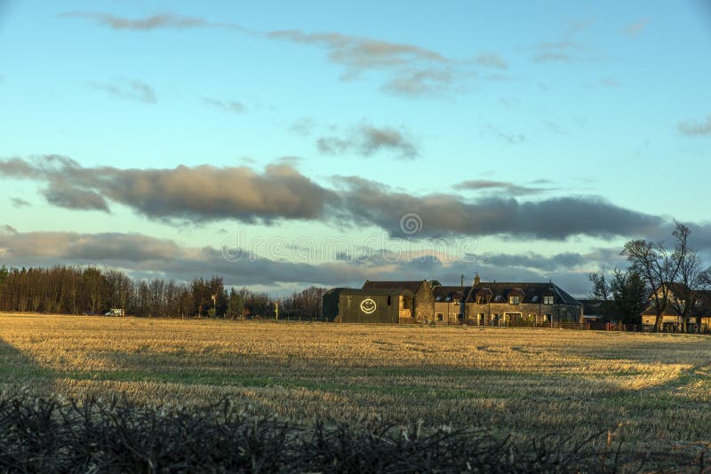 Sunrise over Farm House stock photo. Image of cloud, natural - 66492750