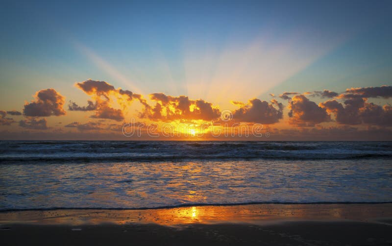 Sunrise Over Gold Coast, Australia Stock Image - Image of beach ...