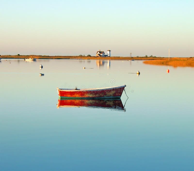 Sunrise Over Harbor at Chatham, Cape Cod Stock Image - Image of england ...