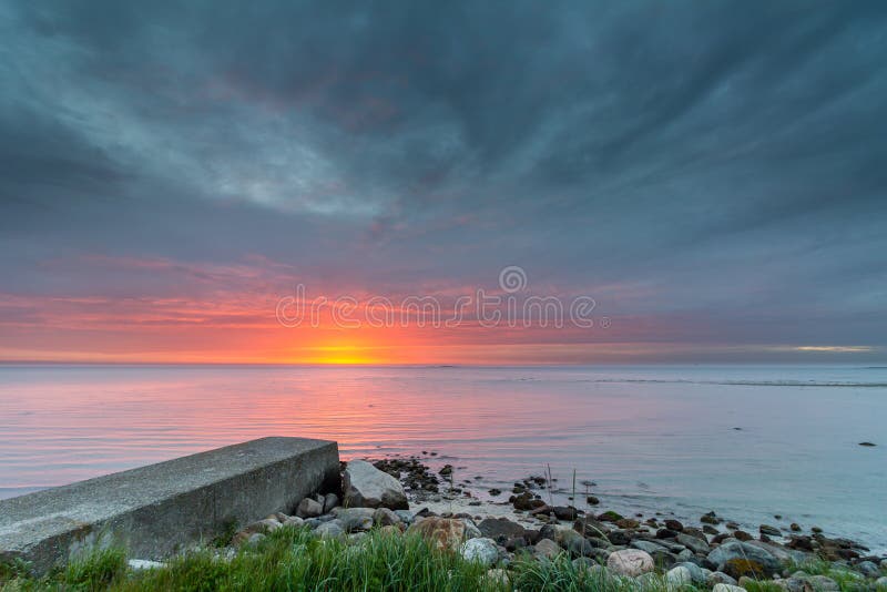 Sunrise Over Kattegat, Denmark Stock Image - Image of blue, light: 94989773