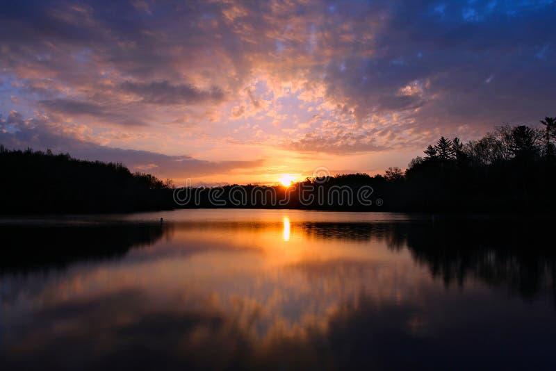 Sunrise over Lake stock image. Image of sunrise, beautiful - 90961195