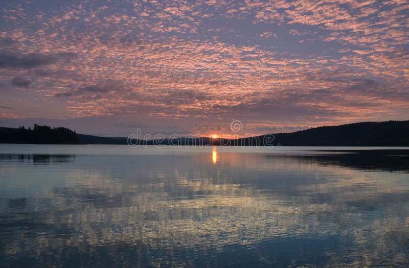 Sunrise Over Lake stock photo. Image of canada, pristine - 60801138