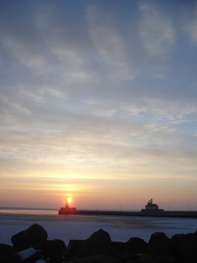 Sunrise over Lake Superior stock photo. Image of blue - 73933946