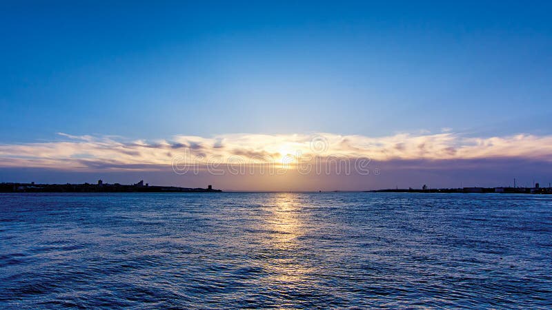 Sunrise Over Liverpool River Mersey Stock Photo - Image of seaside ...