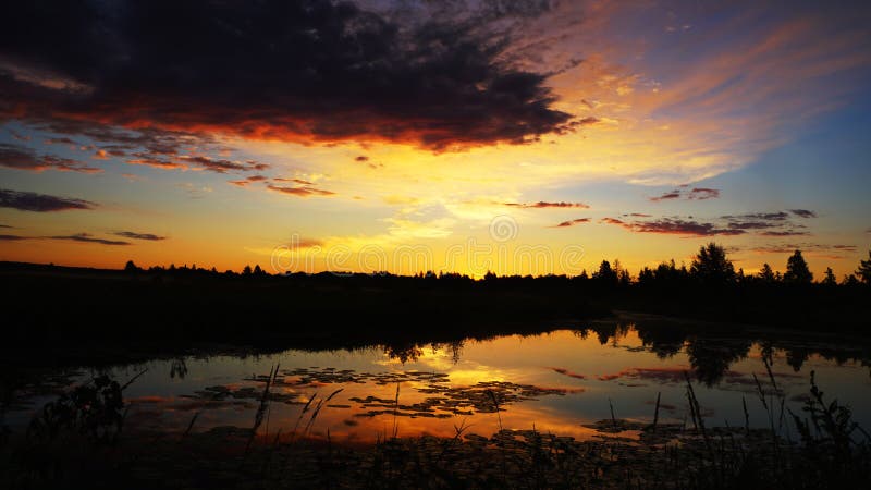 Sunrise over a marsh stock photo. Image of marsh, rising - 77978806