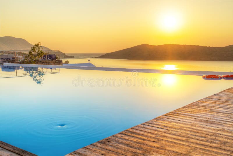 Sunrise Over Mirabello Bay on Crete Stock Image - Image of blue, coast ...