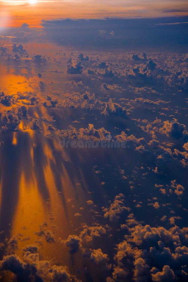 Sunrise Over the Ocean Aerial View Stock Photo - Image of sunrise ...