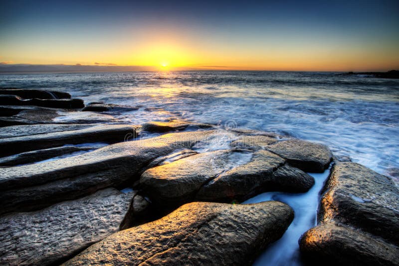 Sunrise over the ocean stock image. Image of morning - 30498317