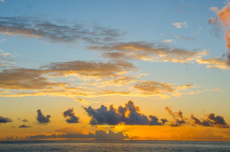 Sunrise over the ocean stock image. Image of travel, orange - 39749939