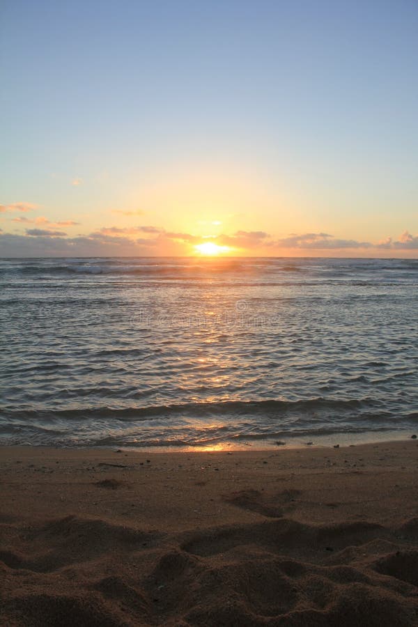 Sunrise over the pacific stock photo. Image of light - 43687602