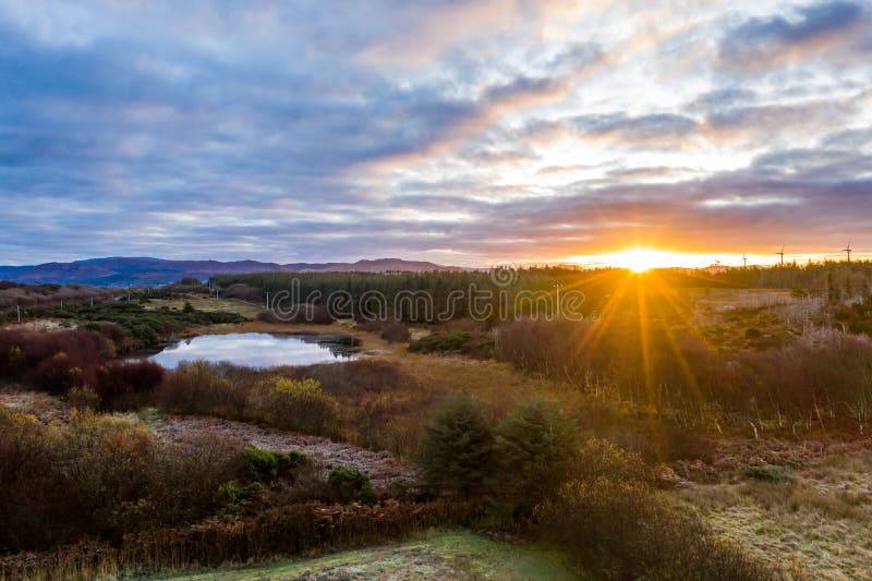 Sunrise In Beautiful Ireland Stock Photo - Image of beautiful, morning ...
