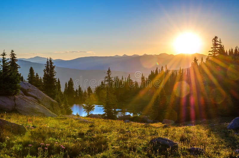 Sunrise over Range stock image. Image of positive, beauty - 32519259