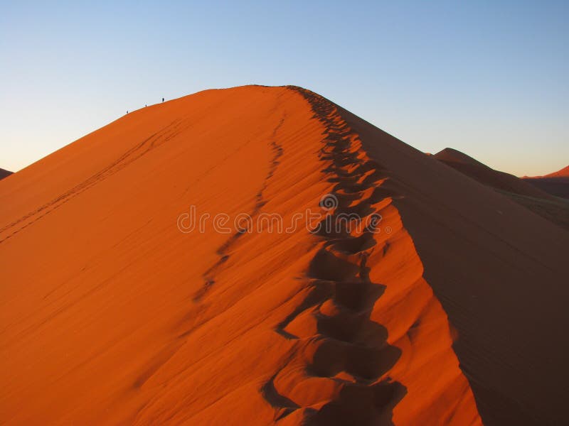 Sunrise Over Red Dune 45 in Sossusvlei, Namibia Stock Image - Image of ...