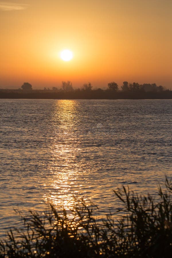 Sunrise over the river stock photo. Image of bank, volga - 63166538