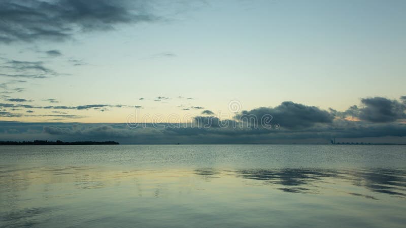 Sunrise Over a River with Clouds, Time Lapse Stock Video - Video of ...