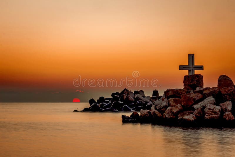 139 Sunrise Over Beach Cross Stock Photos - Free & Royalty-Free Stock ...