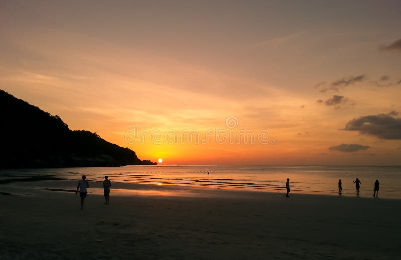 Sunrise over the sea stock image. Image of sunset, dusk - 66339605