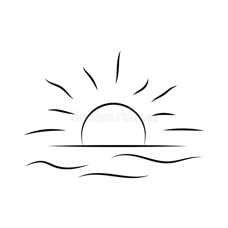 Sunrise Over the Sea. Sunset Over the Ocean. the Sun is Over the Water ...