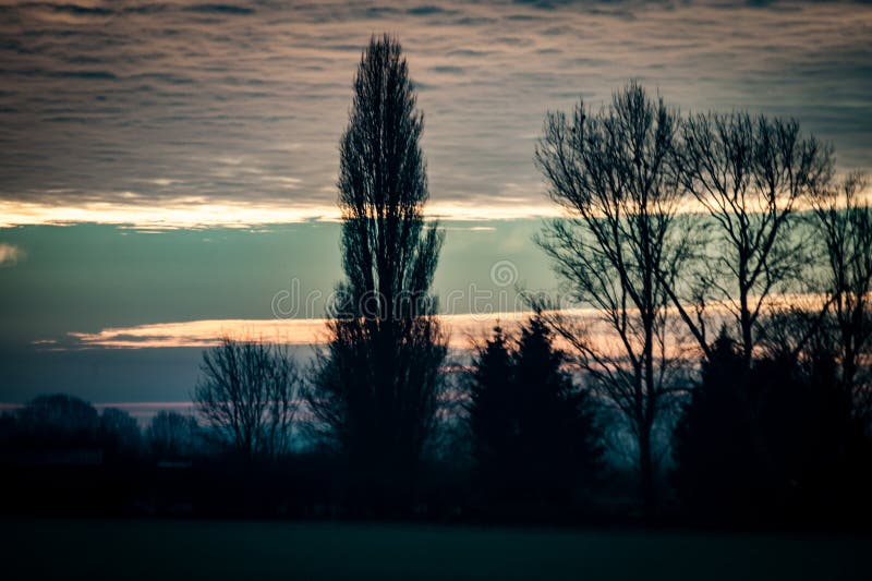 Sunrise and Sky Over Fenland Stock Image - Image of spectacular ...