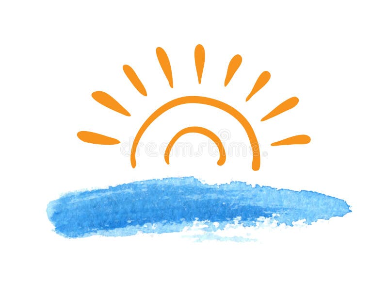 Tide with sun stock vector. Illustration of liquid, curve - 29227206