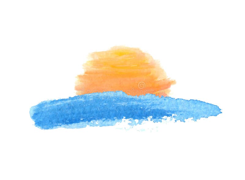 Sunrise Over the Water, Vector Stock Vector - Illustration of beach ...
