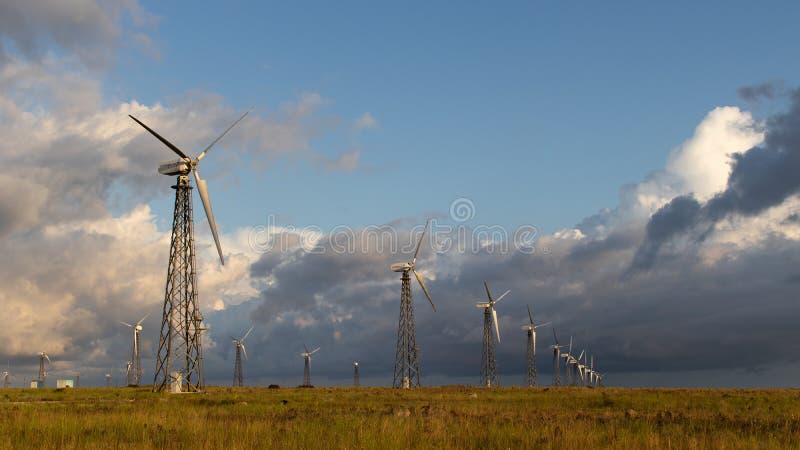 Sunrise over windfarm stock photo. Image of rural, farm - 161820322