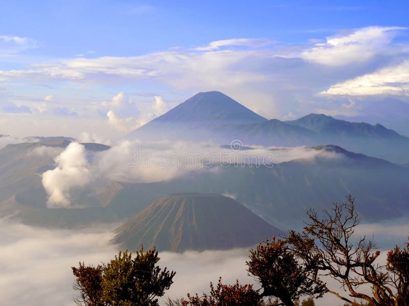 Sunrise Overlooking the Caldera of Tengger Stock Image - Image of ...
