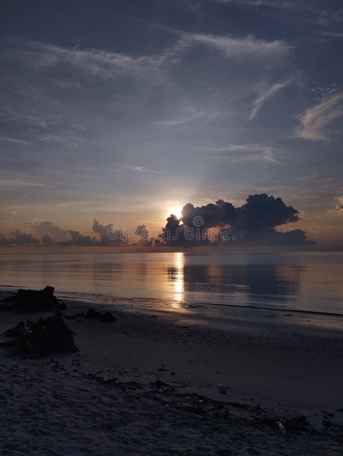 Sunrise Panorama at Koala Beach Stock Photo - Image of dawn, cloud ...