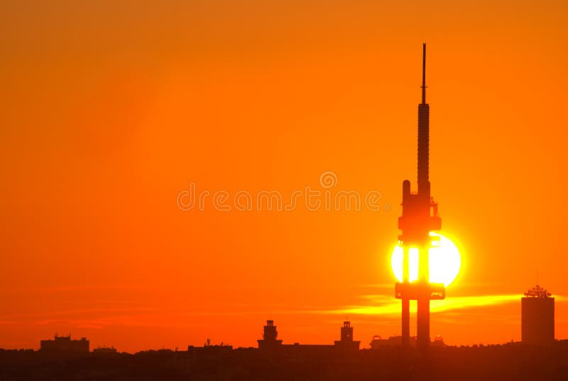 Sunrise in Prague stock image. Image of capital, quarter - 40548901