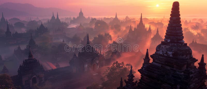 A Sunrise at Prambanan Temple. Java Island, Indonesia Stock Photo ...