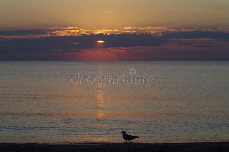 Sunrise in Racine, WI-6 stock image. Image of clouds - 64192439