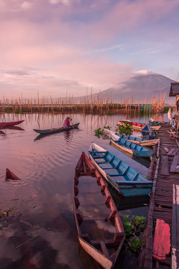 Sunrise stock photo. Image of pening, rawa, lake, sunset - 80679056