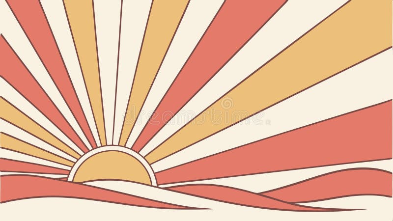 Sunrise with Rays Illustration, Morning Light Vector Design Generative ...