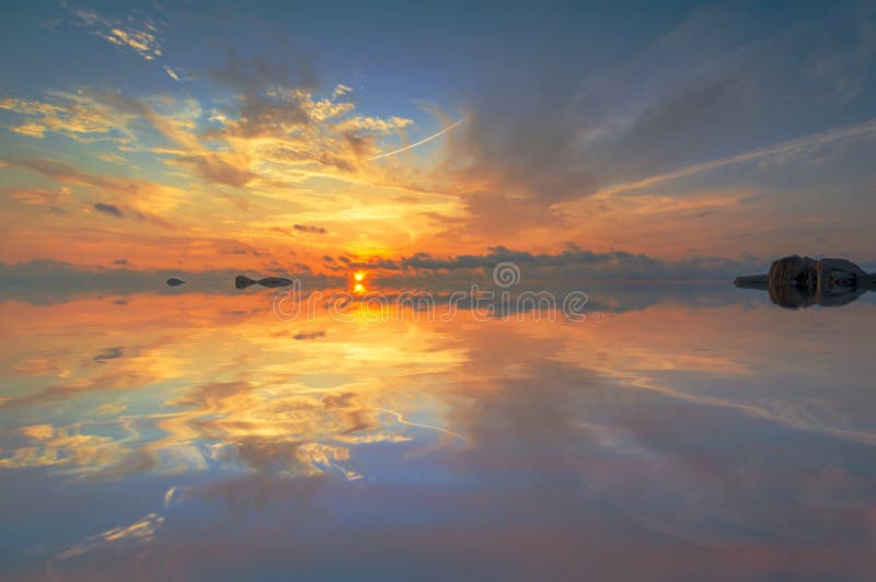 Sunrise reflection stock photo. Image of dawn, atmosphere - 45193816