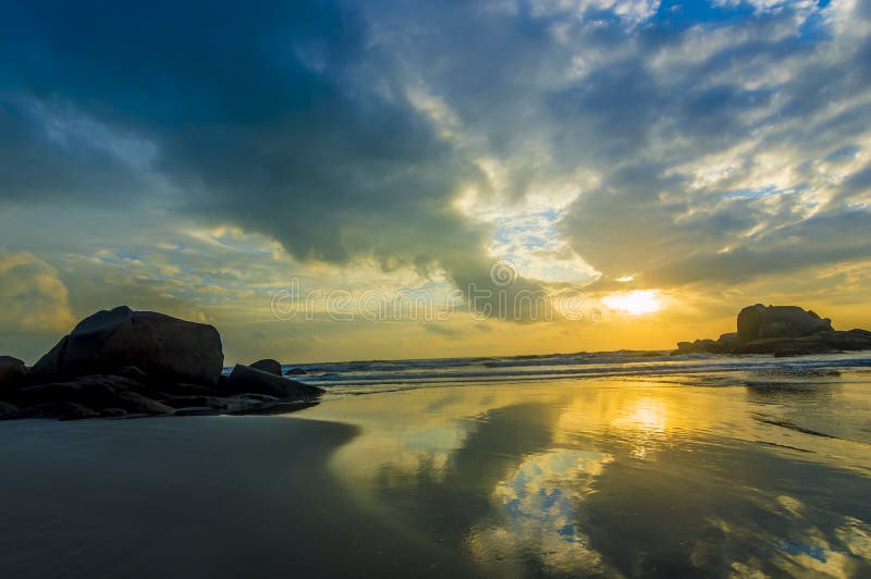 Sunrise reflection stock image. Image of deep, sunrise - 39245657