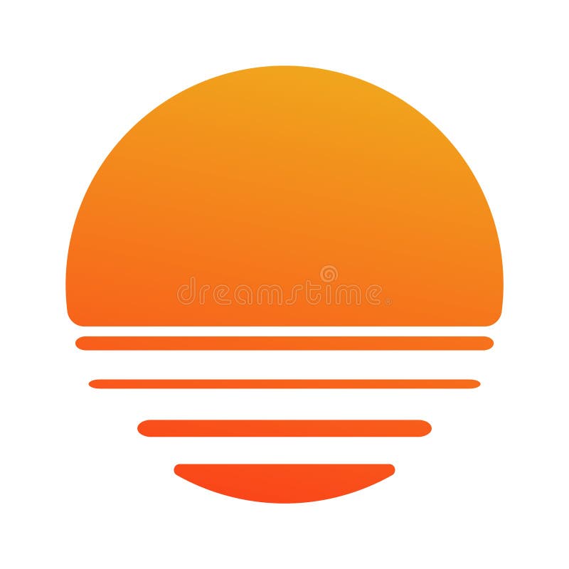 Sunrise Reflection Shape stock vector. Illustration of nature - 274724534